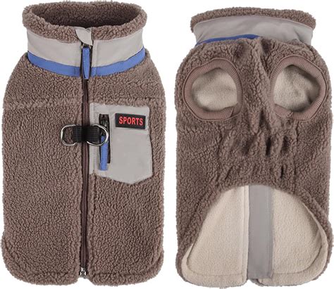 Feimax Warme Hundemantel Winddichte Haustier Winter Fleece Hundejacke Winterweste Mit D Ring
