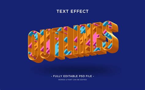 Premium Psd Outline Text Effect