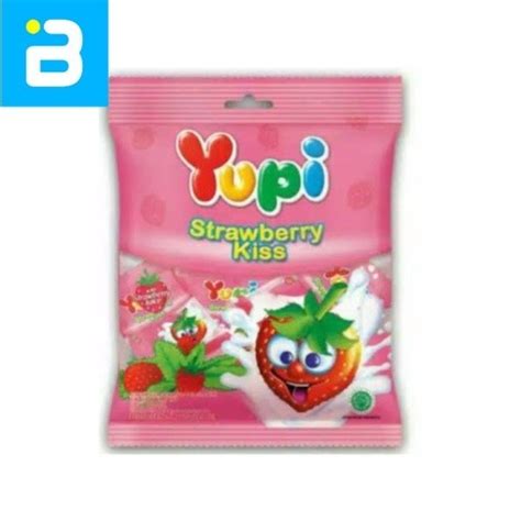 Jual Yupi Strawberry Kiss Mini Bag 45g Shopee Indonesia
