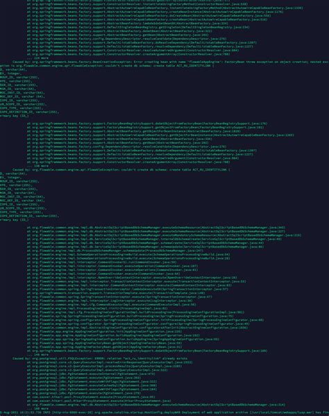 Couldnt Create Db Schema Already Exist Flowable Engine Flowable