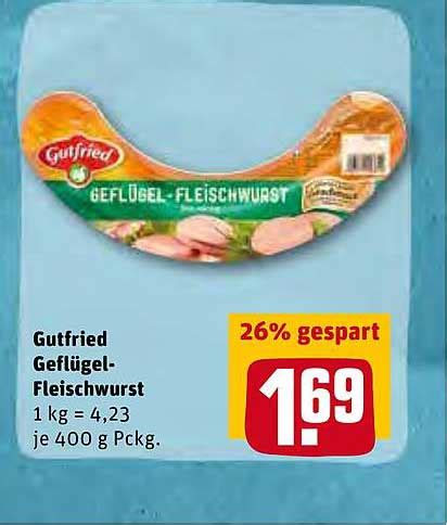 Gutfried Geflügel fleischwurst Angebot bei REWE 1Prospekte de
