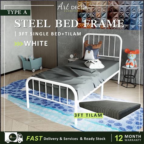 🔥ready Stock🔥single Bed With Tilam Single Katil Bujang Set 3ft Single