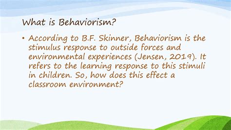 Solution Ece 130 Ucsc Behaviorism In The Classroom Presentation
