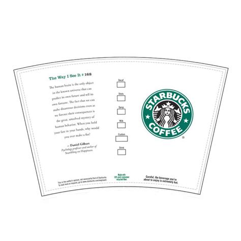 Starbucks Coffee Cups Printable Labels