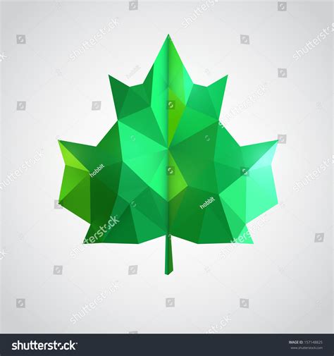 Low Poly Yellow Leaf Vector Illustration Stock Vector Royalty Free