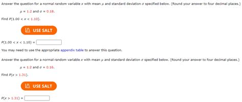 Solved Answer The Question For A Normal Random Variable X Chegg
