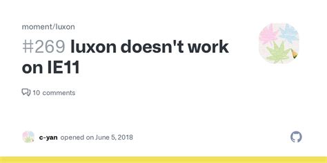 Luxon Doesnt Work On Ie11 · Issue 269 · Momentluxon · Github