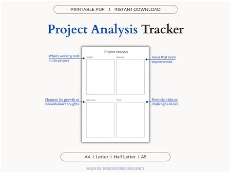Project Analysis Printable Pdf Swot Analysis Template Business