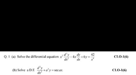 Solved Please Solve All Diferential Equation Questions