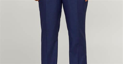 Plus Size Slim Fit Tailored Trousers Dark Blue Jack And Jones®