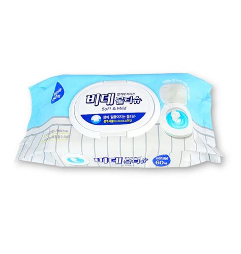 비데물티슈 60매 캡형 화장실용 물에녹는 변기에버리는 휴대용비데 비데용 티몬