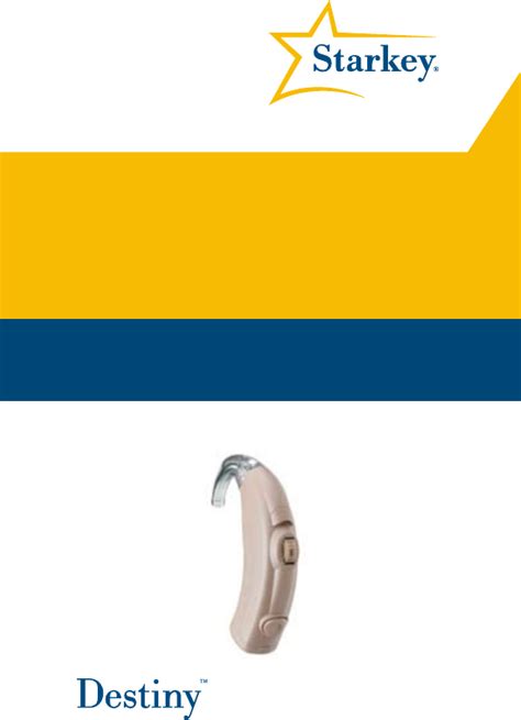 User Manual Starkey Destiny Bte English 48 Pages