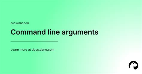 Command Line Arguments