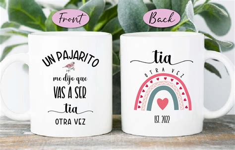 Anuncio De Embarazo Vas A Ser Tia Otra Vez Mug Tia Pregnancy Announcement Tia Est 2023 Tia