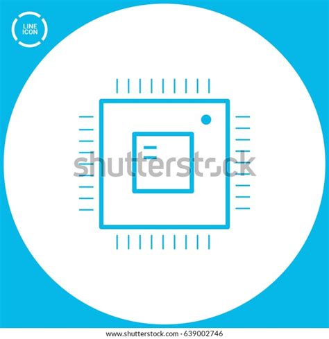 Computer Chip Line Vector Icon Stock Vector Royalty Free 639002746 Shutterstock