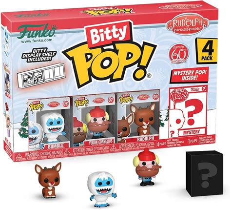 Funko Bitty Pop Rudolph Mini Collectible Toys 4 Pack Bumble™ Yukon Cornelius