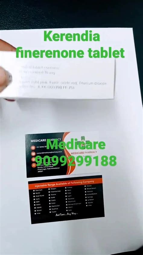 Kerendia Finerenone Tablets Packaging Type Box Packaging Size 10