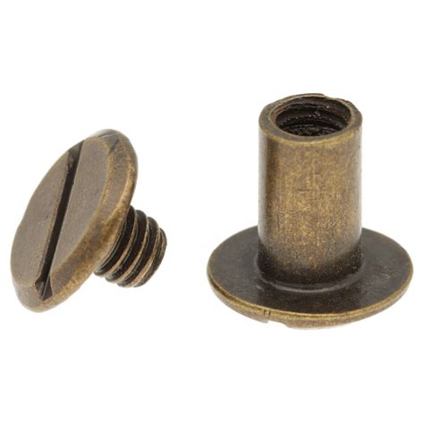 Antique Brass 5 Mm X 8 Mm Chicago Screw