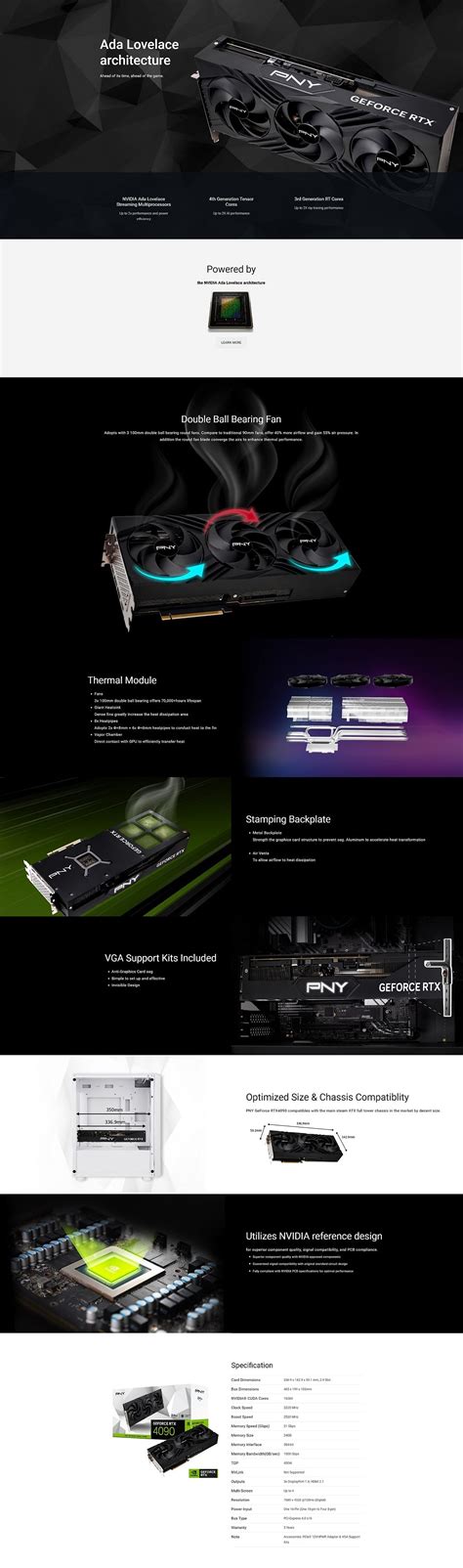 PNY GeForce RTX 4090 24GB TF Verto Edition Graphics Card