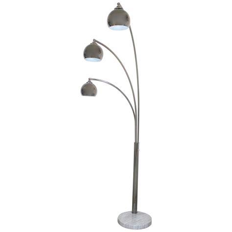 Mid Century Modern Italian Brass And Marble Guzzini Style 3 Way Arc