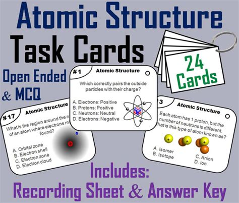 Atomic Structure Task Cards Teaching Resources