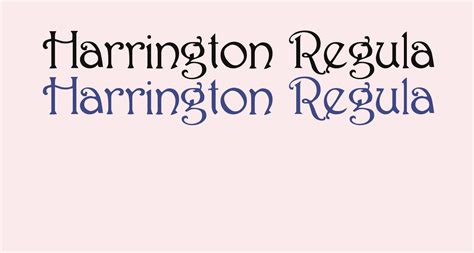 Harrington Regular Free Font What Font Is