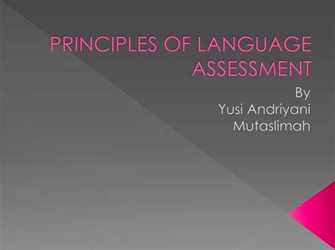 Principles Of Language Assessment Pdf