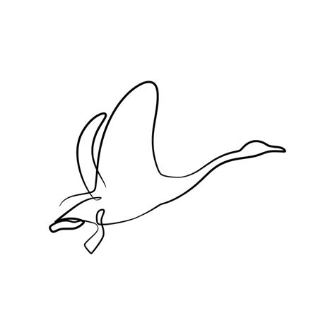 Premium Vector Swan Continuous One Line Art Drawing