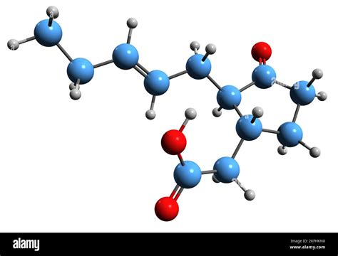 3d Image Of Jasmonic Acid Skeletal Formula Molecular Chemical