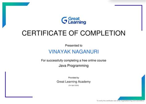 Vinayak Naganuri On Linkedin Successfully Javaprogramming Greatlearing