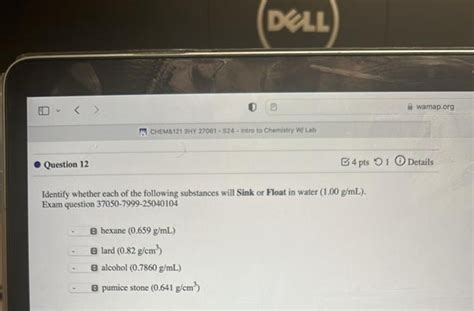 Solved Question 12 ﻿identify Whether Each Of The Following