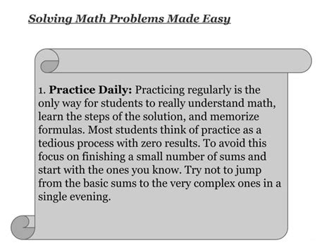 Learn To Solve Math Problems In 4 Easy Steps Ppt