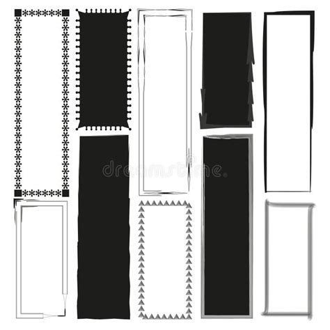 Grunge Style Set Of Rectangle Shapes Vector Illustration Eps 10 Stock