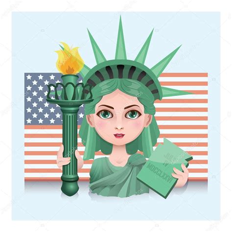 Cartoon Statue Of Liberty Stock Vector Image By AgnesSz 76011247
