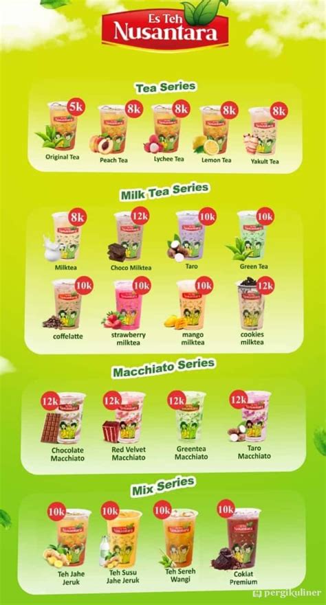 Daftar Harga Menu Delivery Es Teh Nusantara Tondo Pal