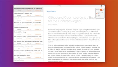 Hackup Is A Desktop Hacker News Client For Linux Omg Ubuntu