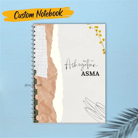 Jual Custom Notebook 100 Halaman Scapbook Cover Custom Notebook