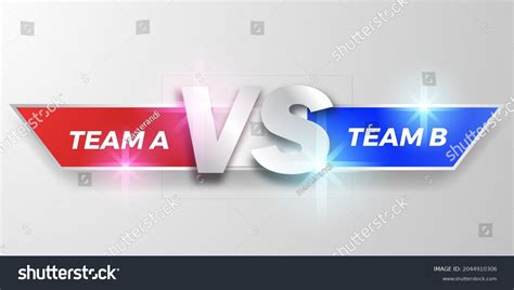 Vs batalla menor tercero equipo de vector de stock libre de regalías
