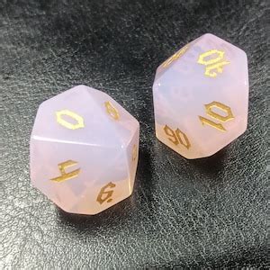 Pink Opalite Dice Set Dnd Dice Set Pink Dnd Dice Set Gemstone Dungeons