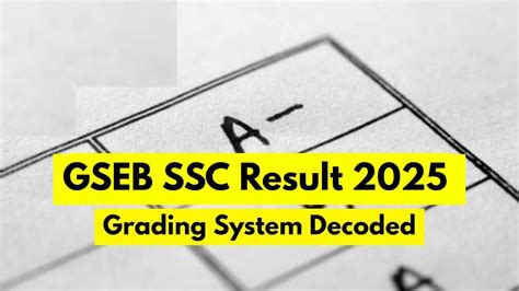 Gseb Ssc Result 2025 Grading System Explained