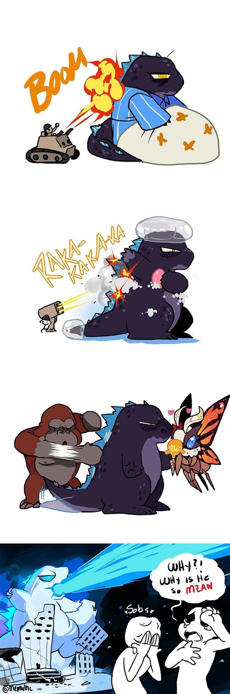 Godzilla Comics All Godzilla Monsters Cute Comics Funny Comics Cute