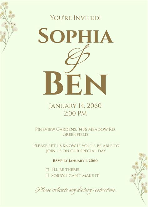 Free Rsvp Templates To Edit Online
