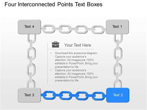Nj Four Interconnected Points Text Boxes Powerpoint Template Graphics