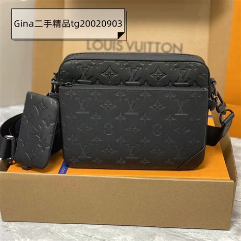 二手 Lv 路易威登 Trio 郵差包 黑色 三合一肩背包 斜挎包 M46602 蝦皮購物