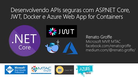 Apis Seguras Com Aspnet Core Jwt Docker E Azure Azure Talks Junho2018 By Renato Groffe