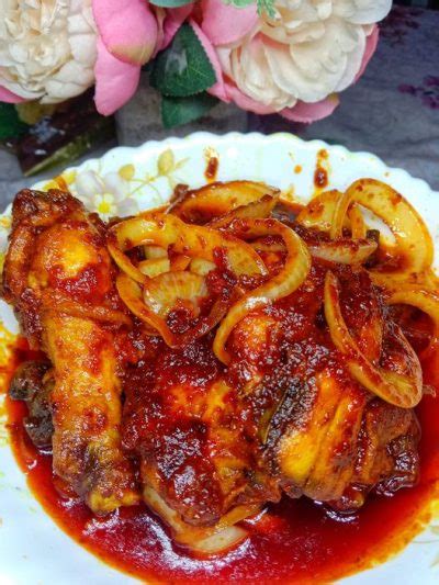 Resipi Sambal Ayam Sedap Menjilat Jari Warna Pun Cantik And Merah Elok