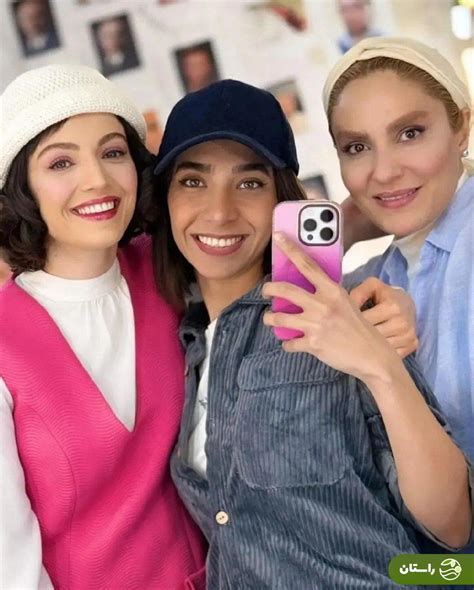 تصاویر تازه‌ از مهسا حجازی شیرین با محمدرضا غفاری آرش و هوتن شکیبا خسرو در پشت صحنه سریال