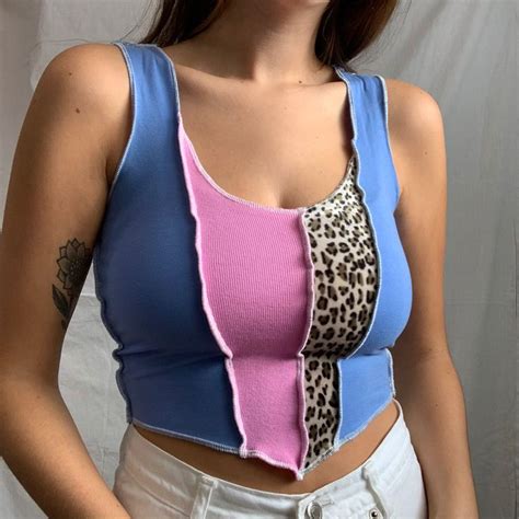 Patchwork Tank 💙 Patchwork Tank Tank Tank Tops