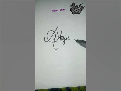 Stylish Name Skye Sk Cursive Art How To Make A Stylish Name