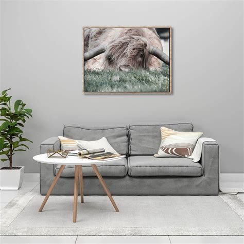 Highland Cow On Green Grass Mem Prints